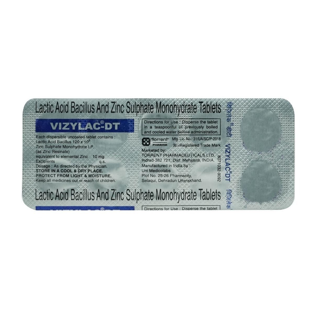 Vizylac-DT Tablet 10's Price, Uses, Side Effects, Composition - Apollo ...