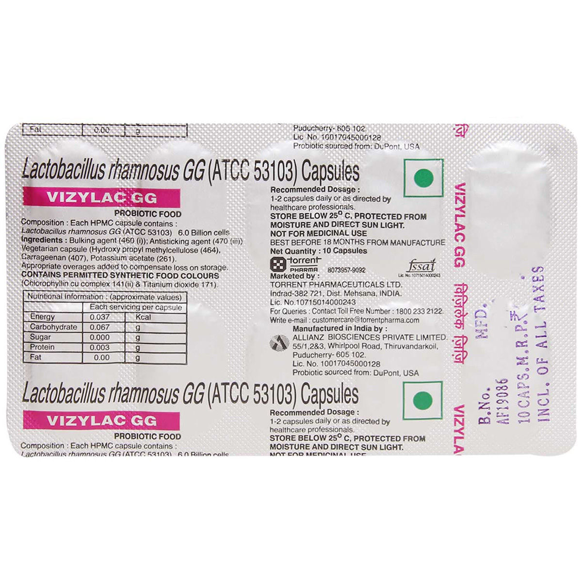 Vizylac GG Capsule | Uses, Side Effects, Price | Apollo Pharmacy