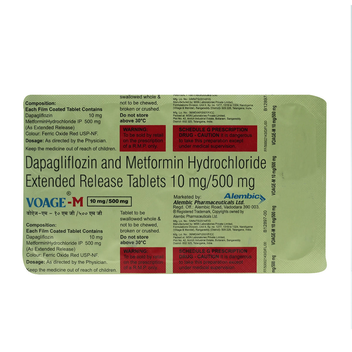 Voage-M 10 mg/500 mg Tablet | Uses, Side Effects, Price | Apollo Pharmacy