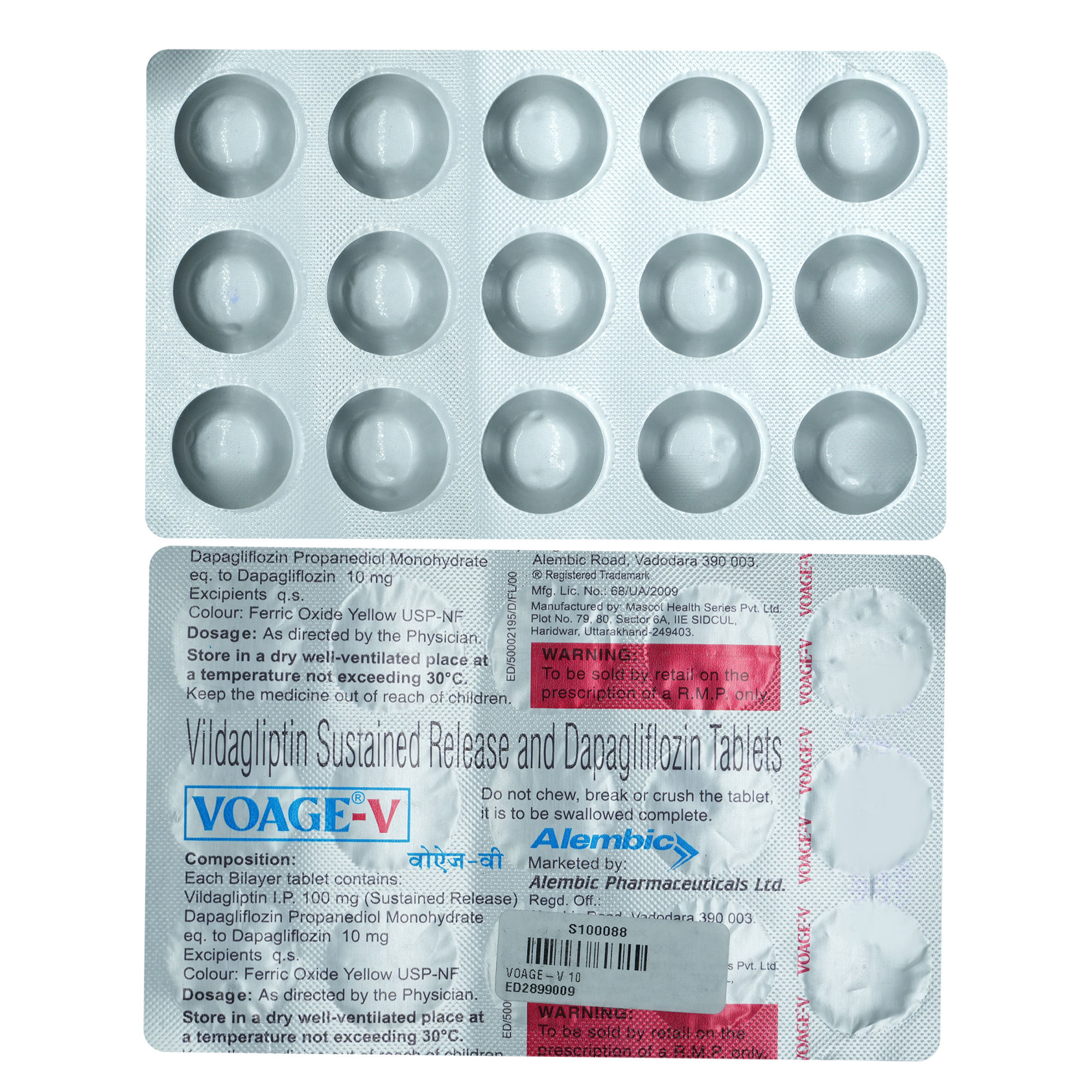 Voage-V 100/10Mg Tab 10'S Price, Uses, Side Effects, Composition ...