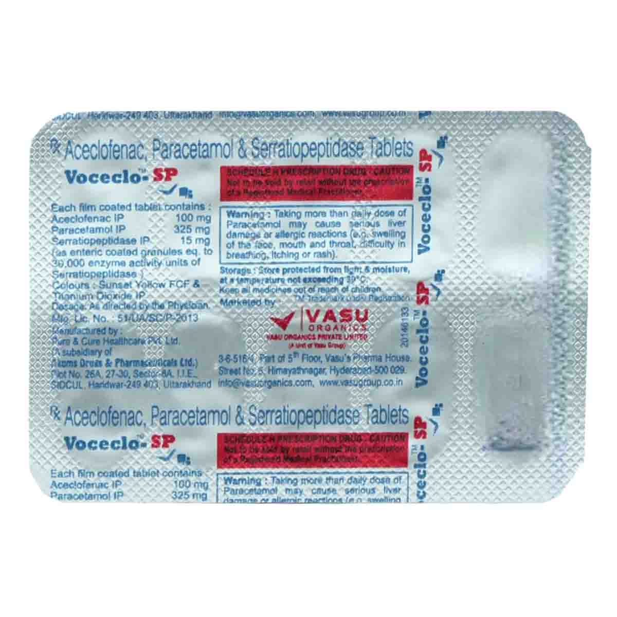 Voceclo-SP 100/325/15 Tablet 10's Price, Uses, Side Effects ...