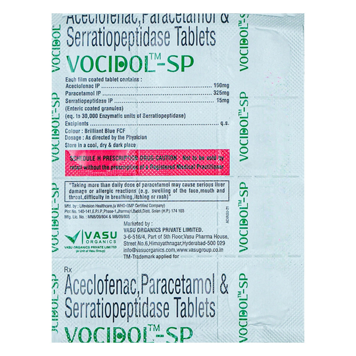 Vocidol-SP Tablet | Uses, Side Effects, Price | Apollo Pharmacy