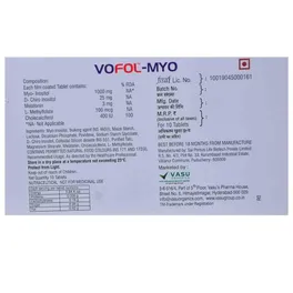 Vofol-Myo Tablet | Uses, Side Effects, Price | Apollo Pharmacy
