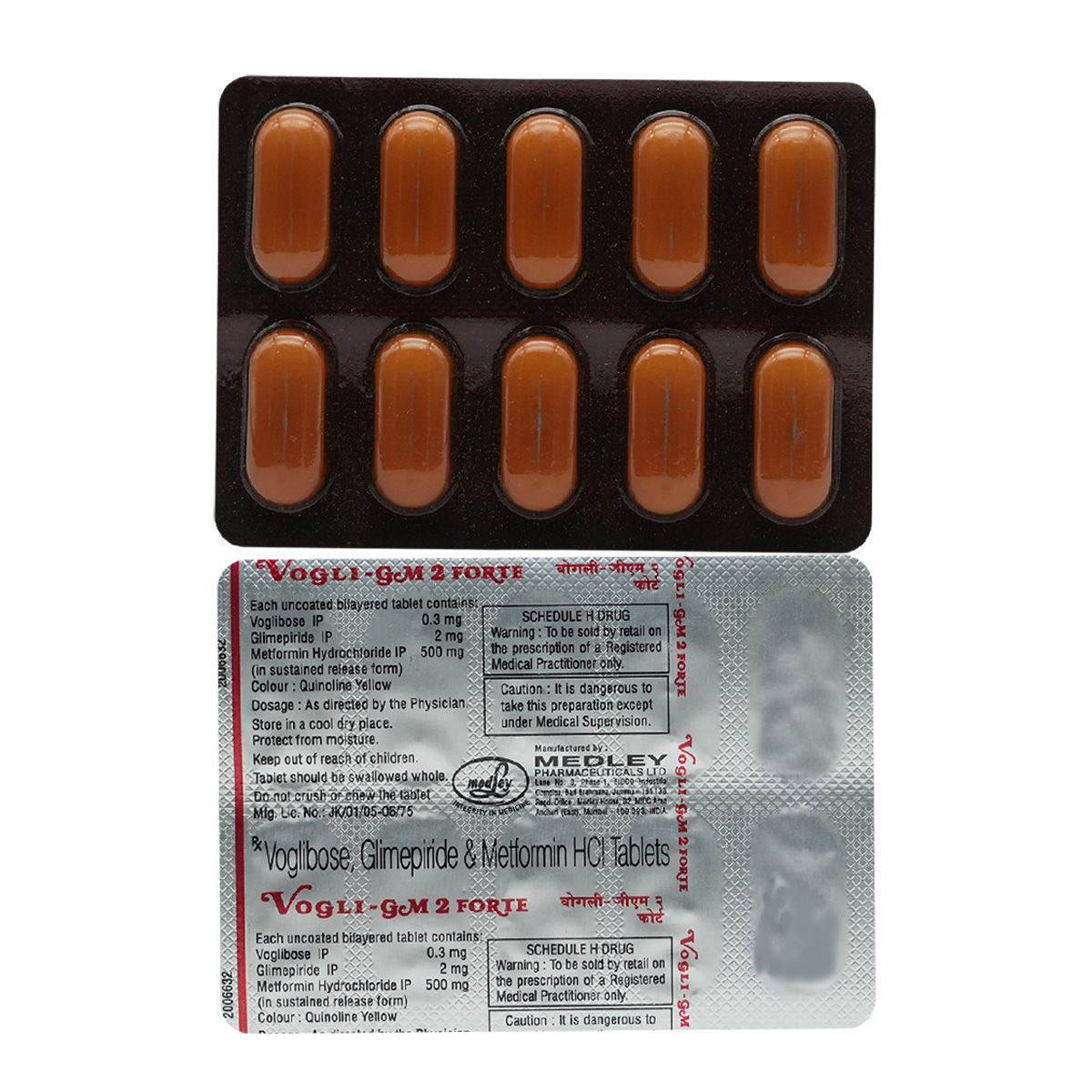 Vogli GM 2 Forte Tablet 10's Price, Uses, Side Effects, Composition ...