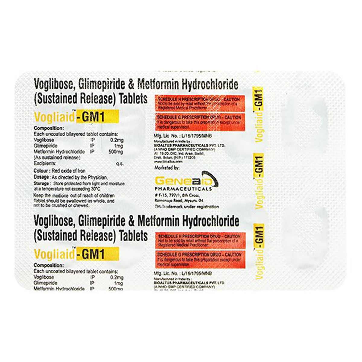 Vogliaid-GM1 Tablet 15's Price, Uses, Side Effects, Composition ...