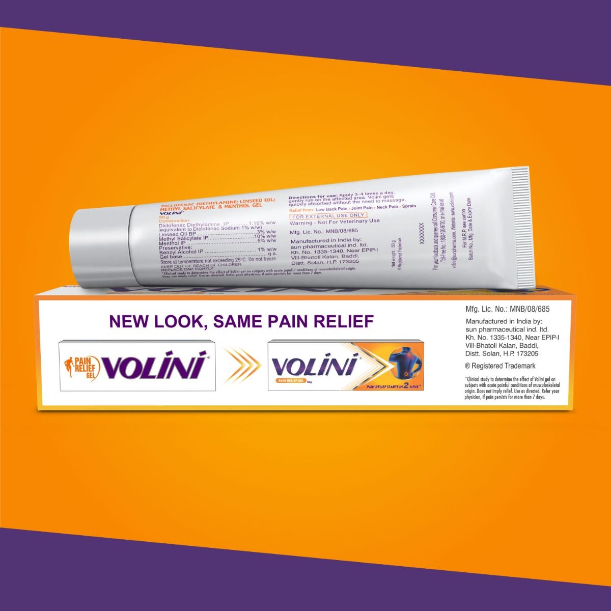 Buy Volini Pain Relief Gel, 50 gm | 19 Minutes Delivery | Apollo Pharmacy