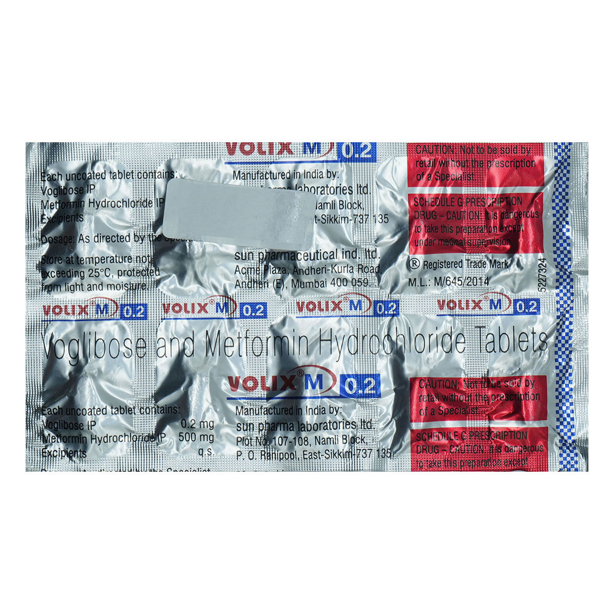 Volix M 0.2 mg+500 mg Tablet | Uses, Side Effects, Price | Apollo Pharmacy