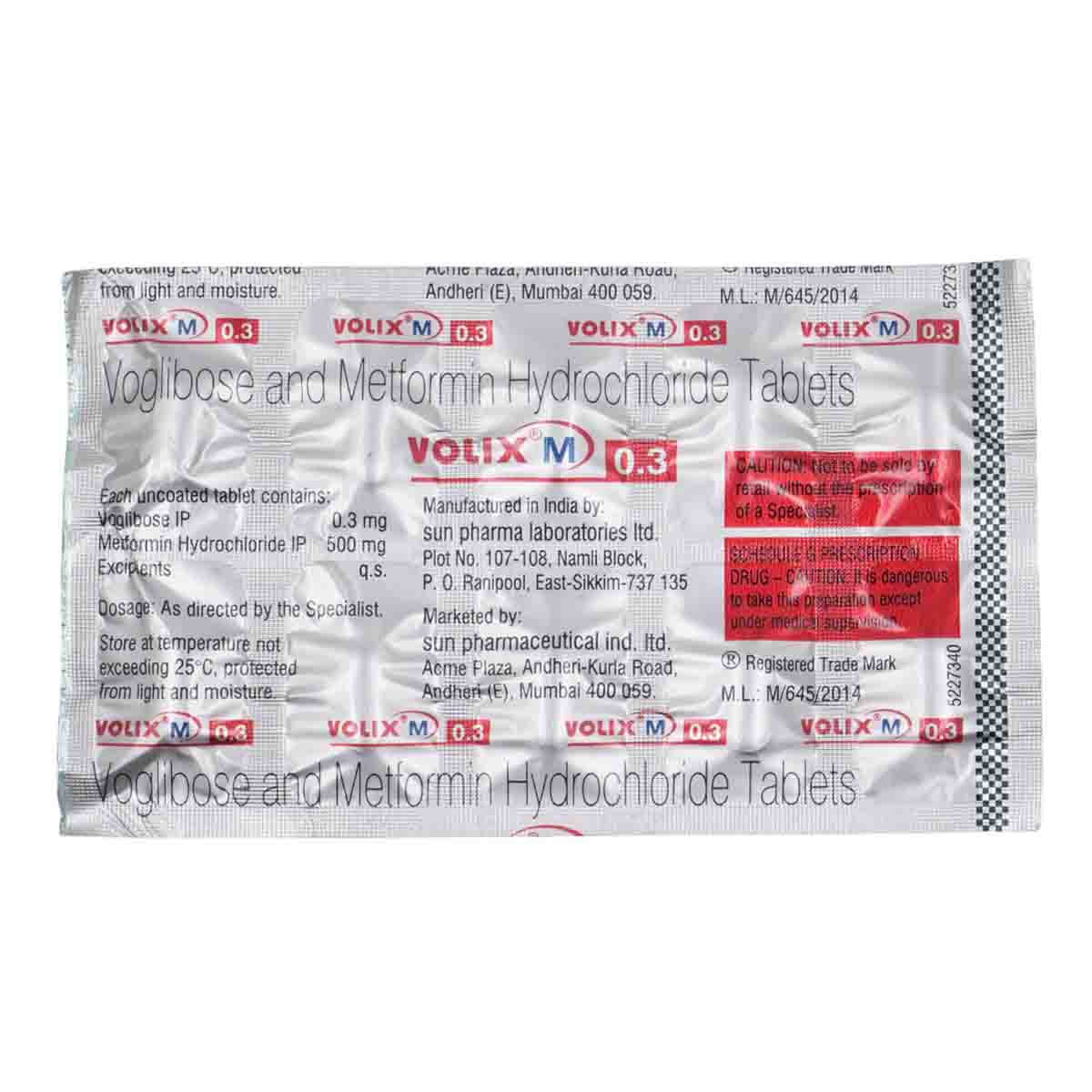 Volix M 0.3 Tablet | Uses, Side Effects, Price | Apollo Pharmacy