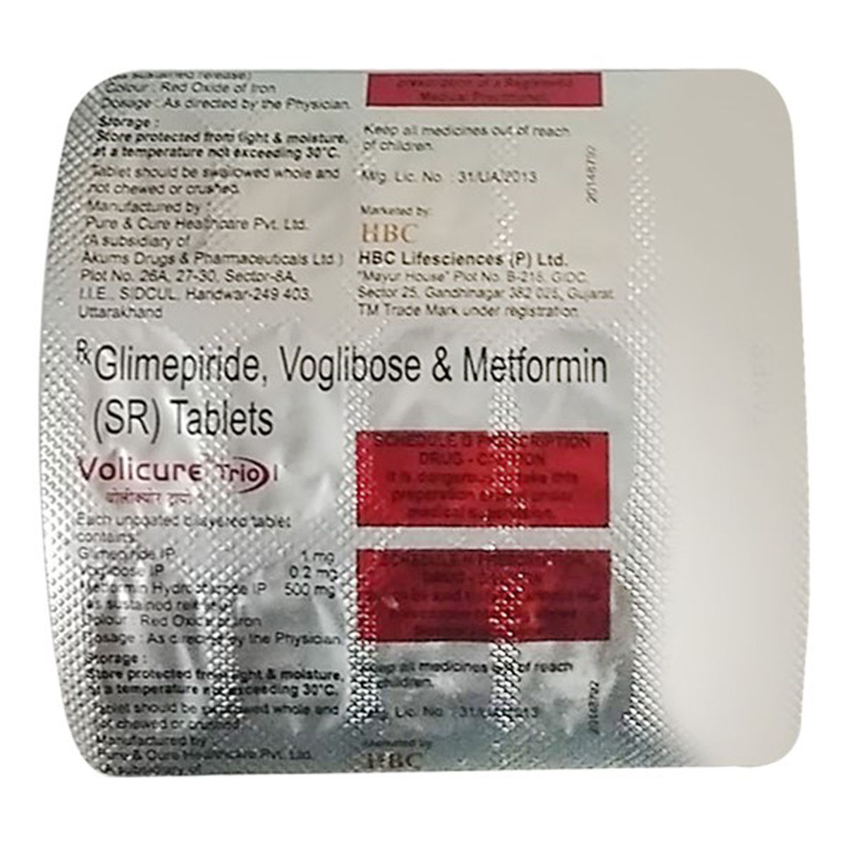 Volicure Trio 1 mg Tablet | Uses, Side Effects, Price | Apollo Pharmacy
