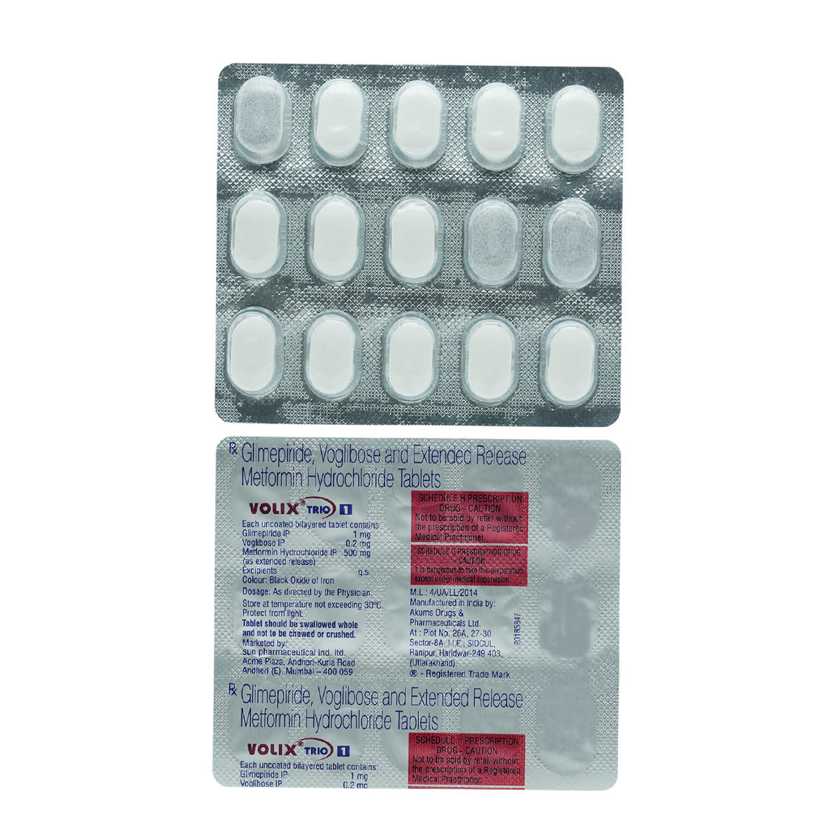 Volix Trio 1 Tablet 15's Price, Uses, Side Effects, Composition ...