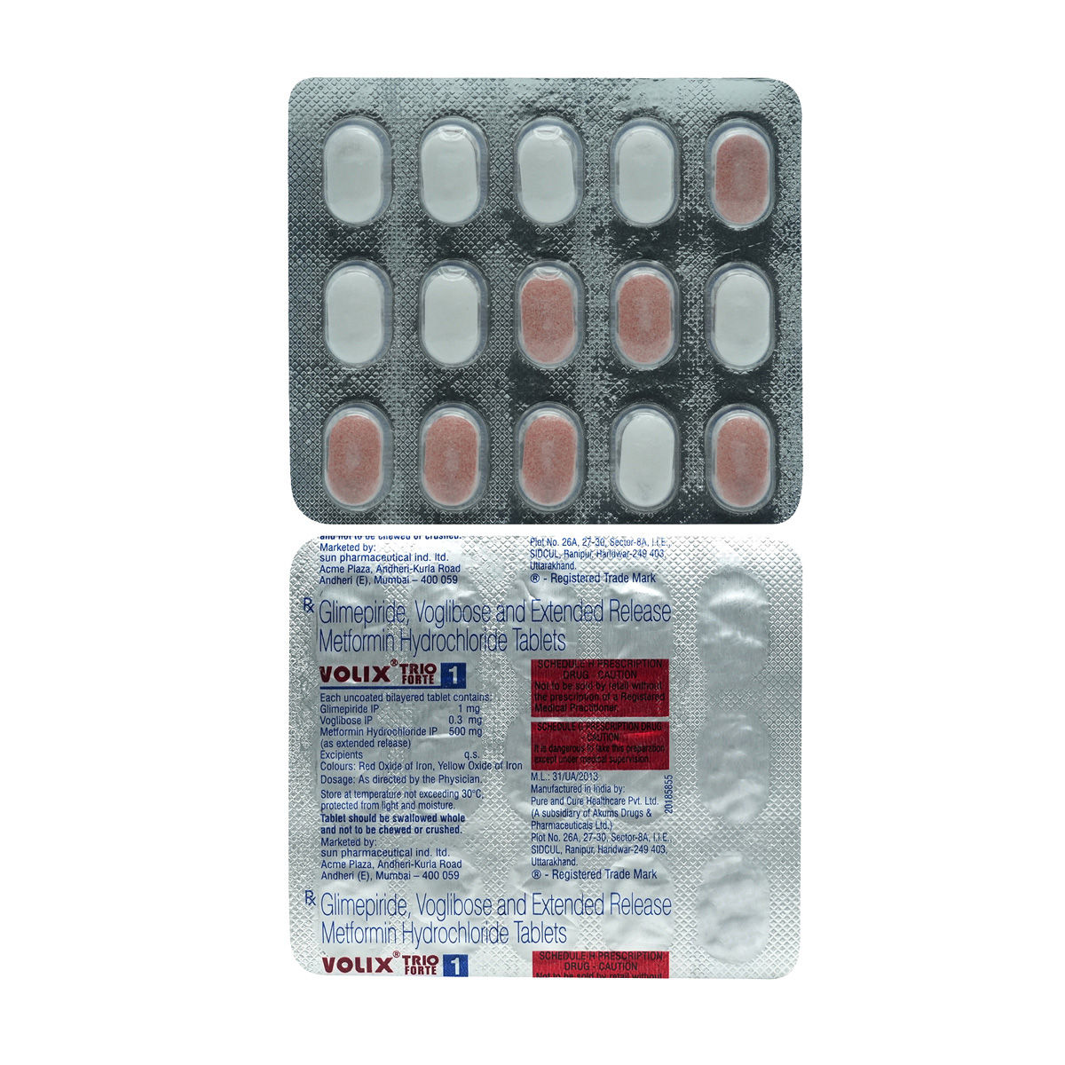 Volix Trio Forte 1 Tablet 15's Price, Uses, Side Effects, Composition ...