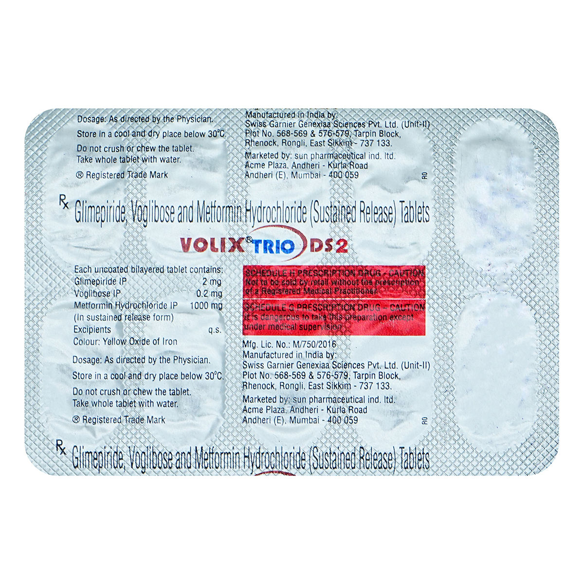 Volix Trio DS 2 Tablet | Uses, Side Effects, Price | Apollo Pharmacy