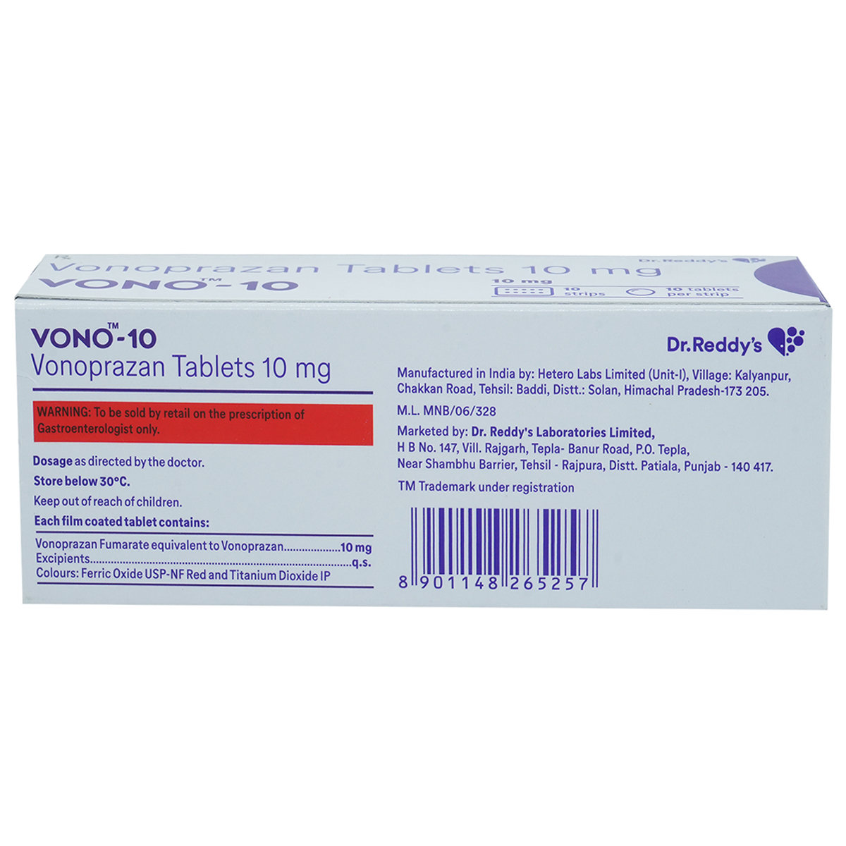 Vono-10 Tablet 10's | Uses, Side Effects, Price | Apollo Pharmacy