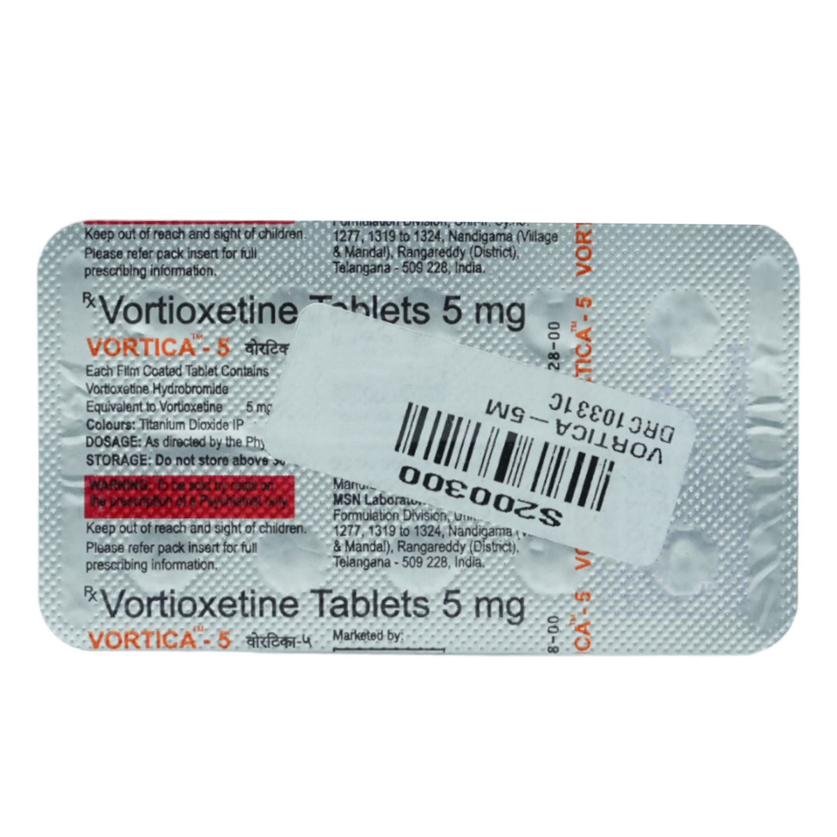 Vortica-5 Tablet | Uses, Side Effects, Price | Apollo Pharmacy