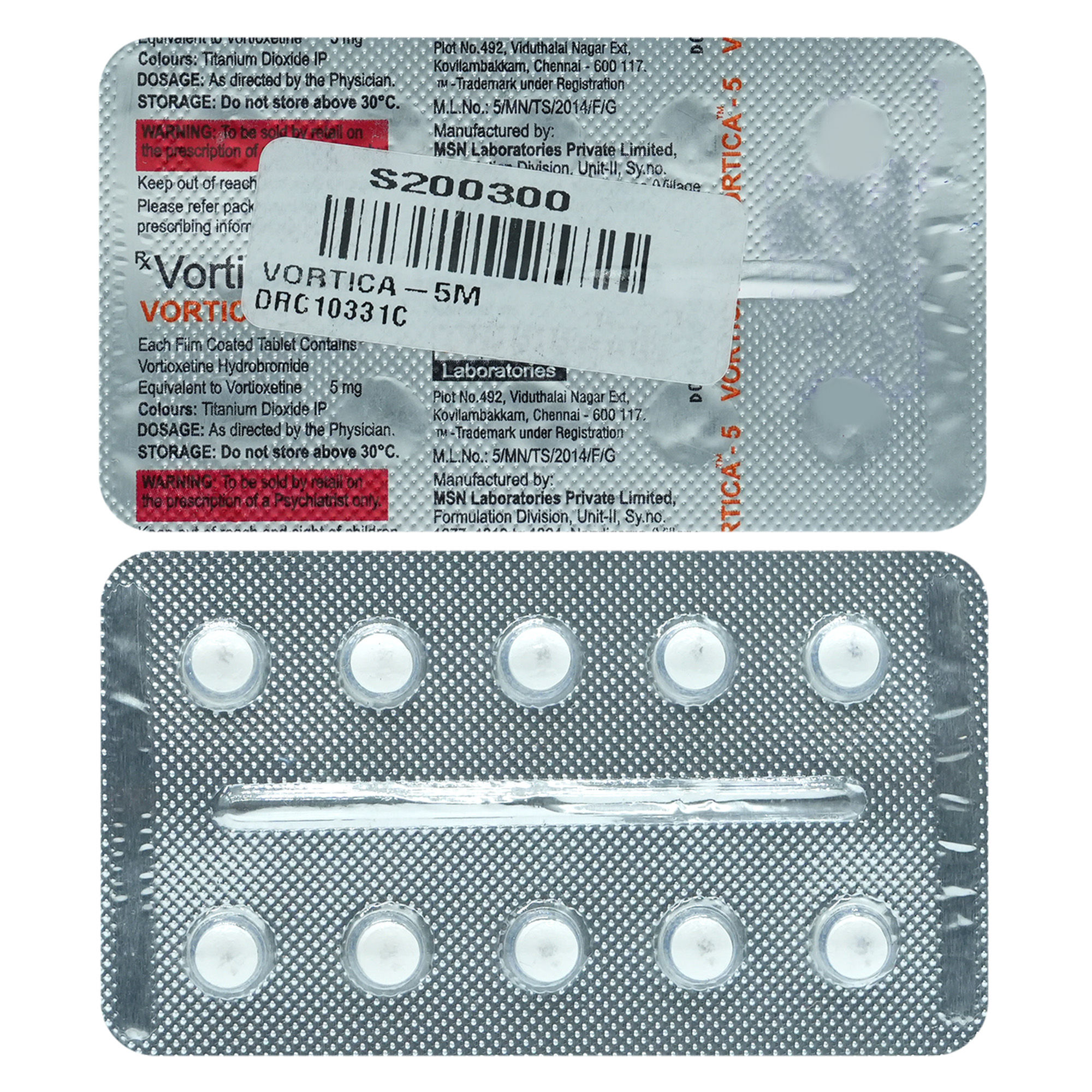 Vortica-5 Tablet 10's Price, Uses, Side Effects, Composition - Apollo ...