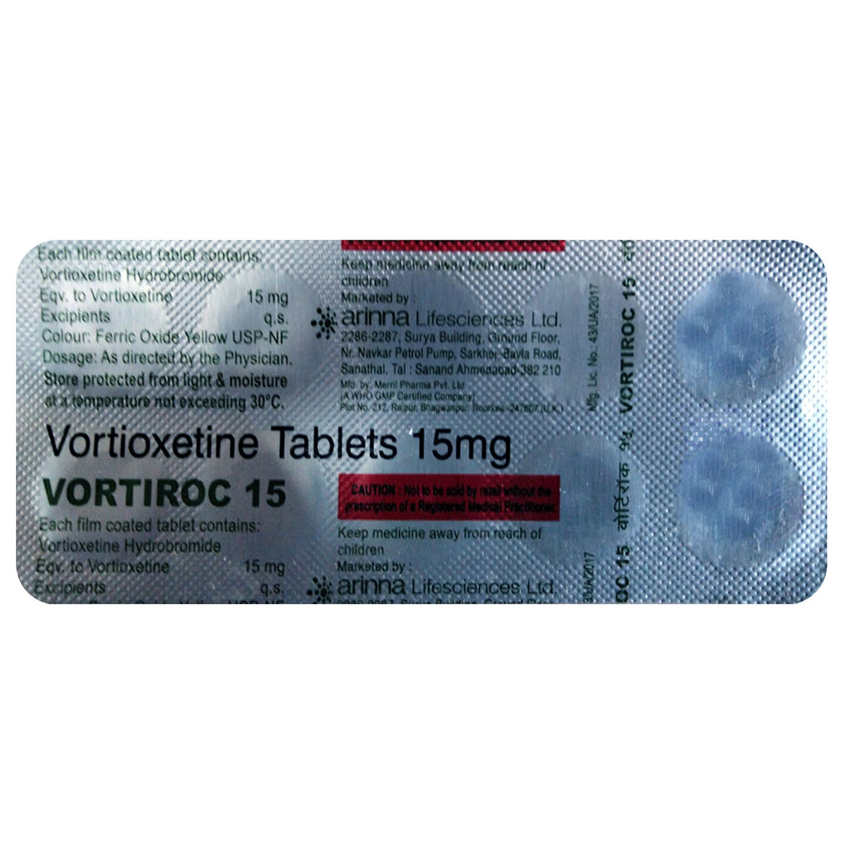 Vortiroc 15 Tablet | Uses, Side Effects, Price | Apollo Pharmacy