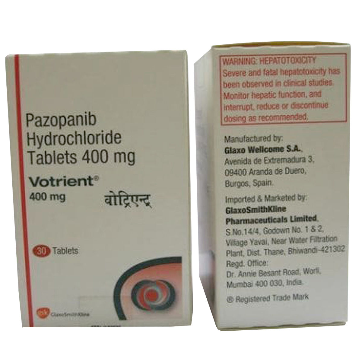 Votrient 400 mg Tablet | Uses, Side Effects, Price | Apollo Pharmacy