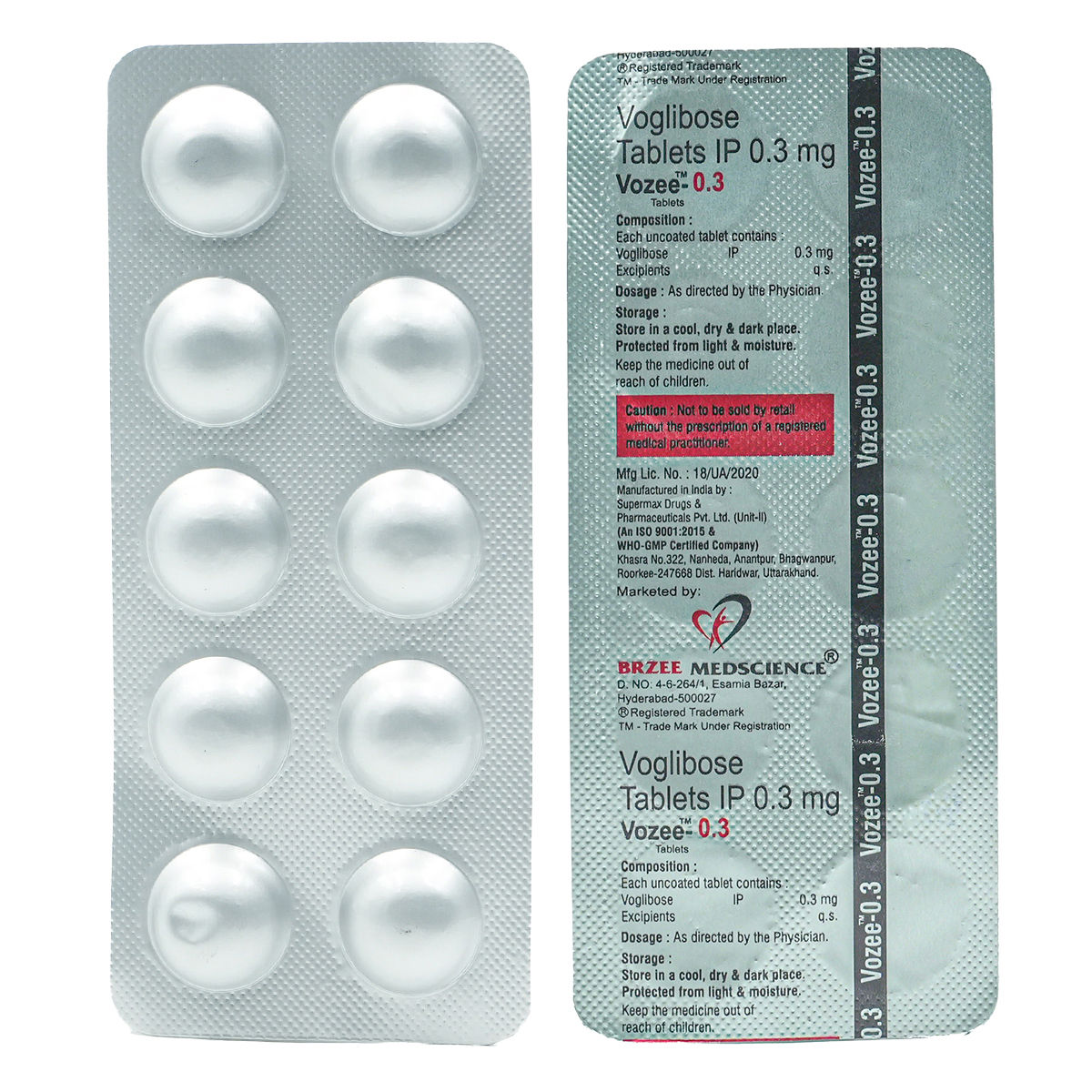 Vozee-0.3 Tablet | Uses, Side Effects, Price | Apollo Pharmacy