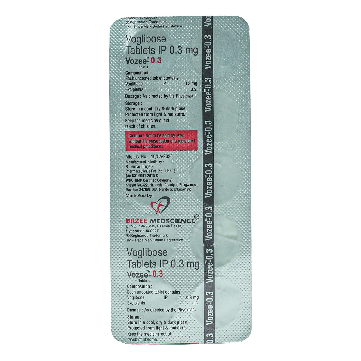 Vozee-0.3 Tablet 10's Price, Uses, Side Effects, Composition - Apollo ...