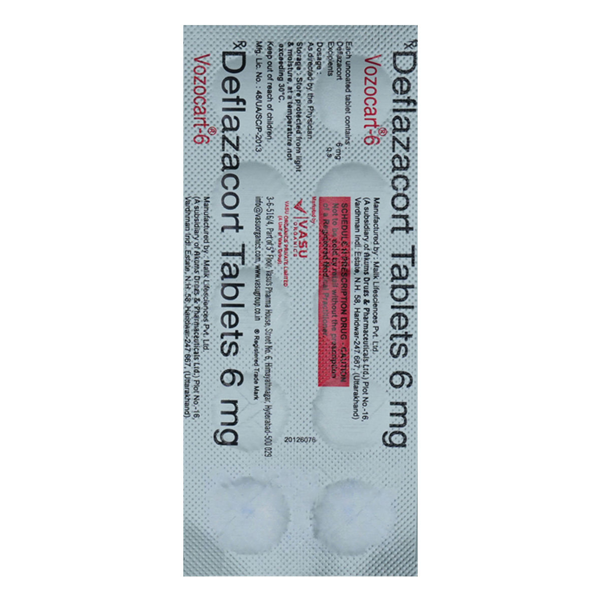 Vozocart-6 Tablet | Uses, Side Effects, Price | Apollo Pharmacy