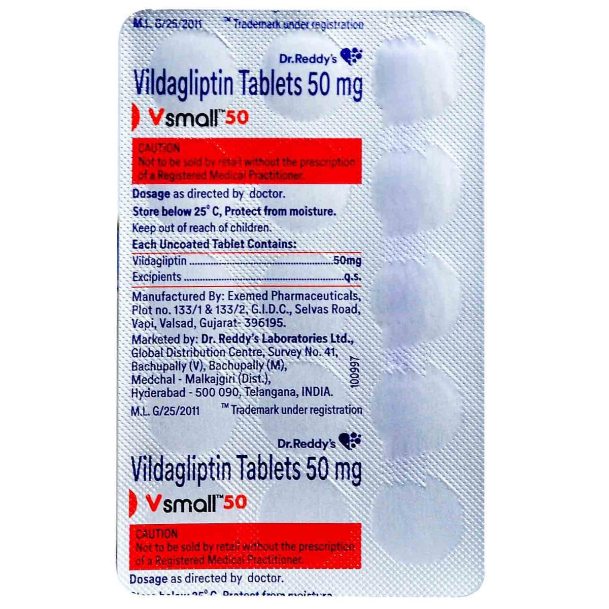 V Small 50mg Tablet 15's Price, Uses, Side Effects, Composition ...