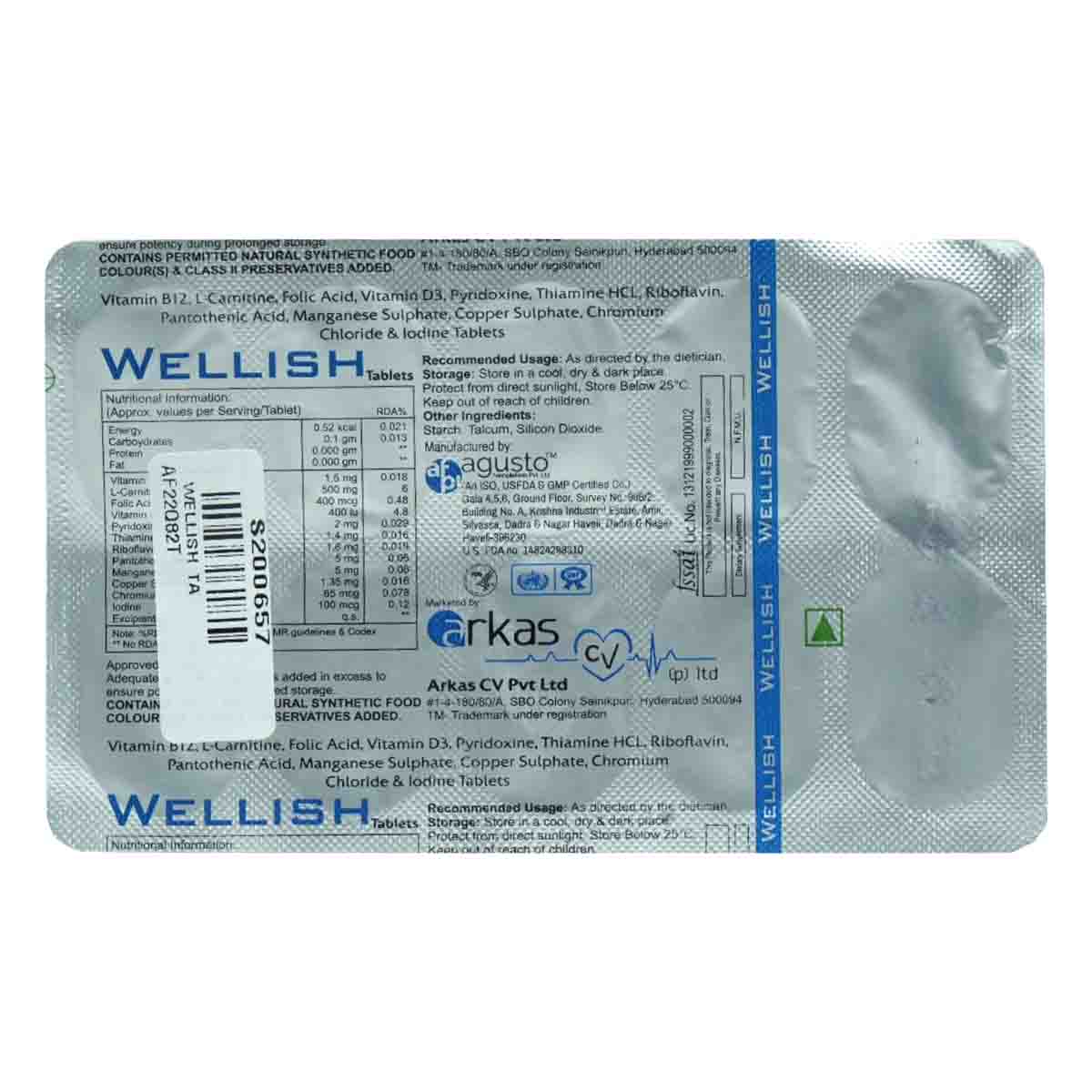 WELLISH TABLETS 10'S Price, Uses, Side Effects, Composition - Apollo ...