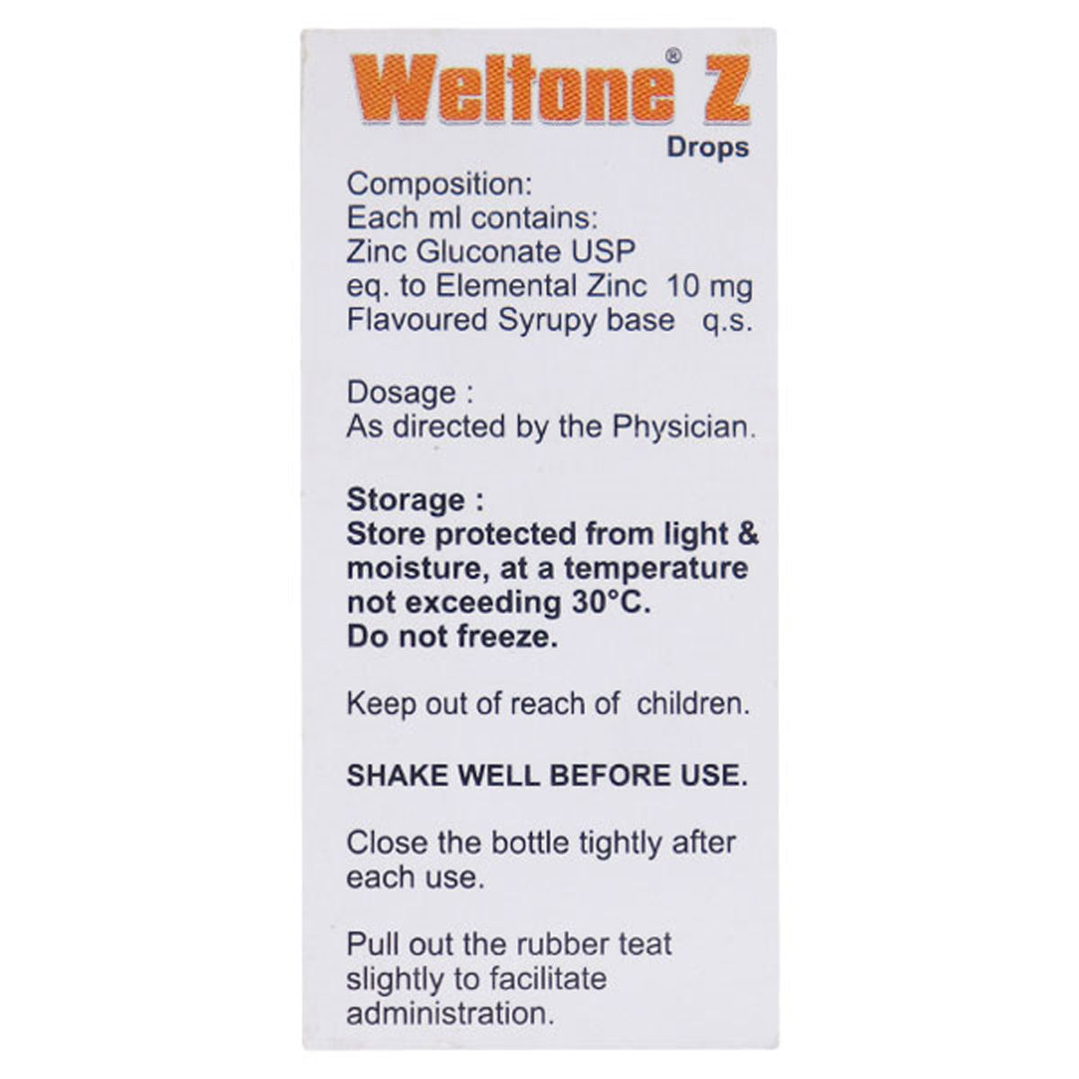 Weltone Z Drops 15 ml Price, Uses, Side Effects, Composition - Apollo ...