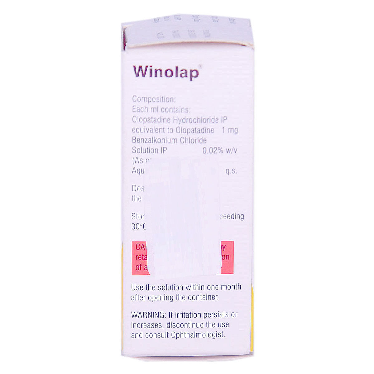 Winolap 0.1% Eye Drops 5 ml | Uses, Side Effects, Price | Apollo Pharmacy