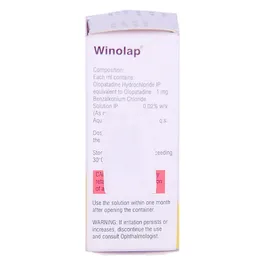 Winolap 0.1% Eye Drops 5 ml | Uses, Side Effects, Price | Apollo Pharmacy