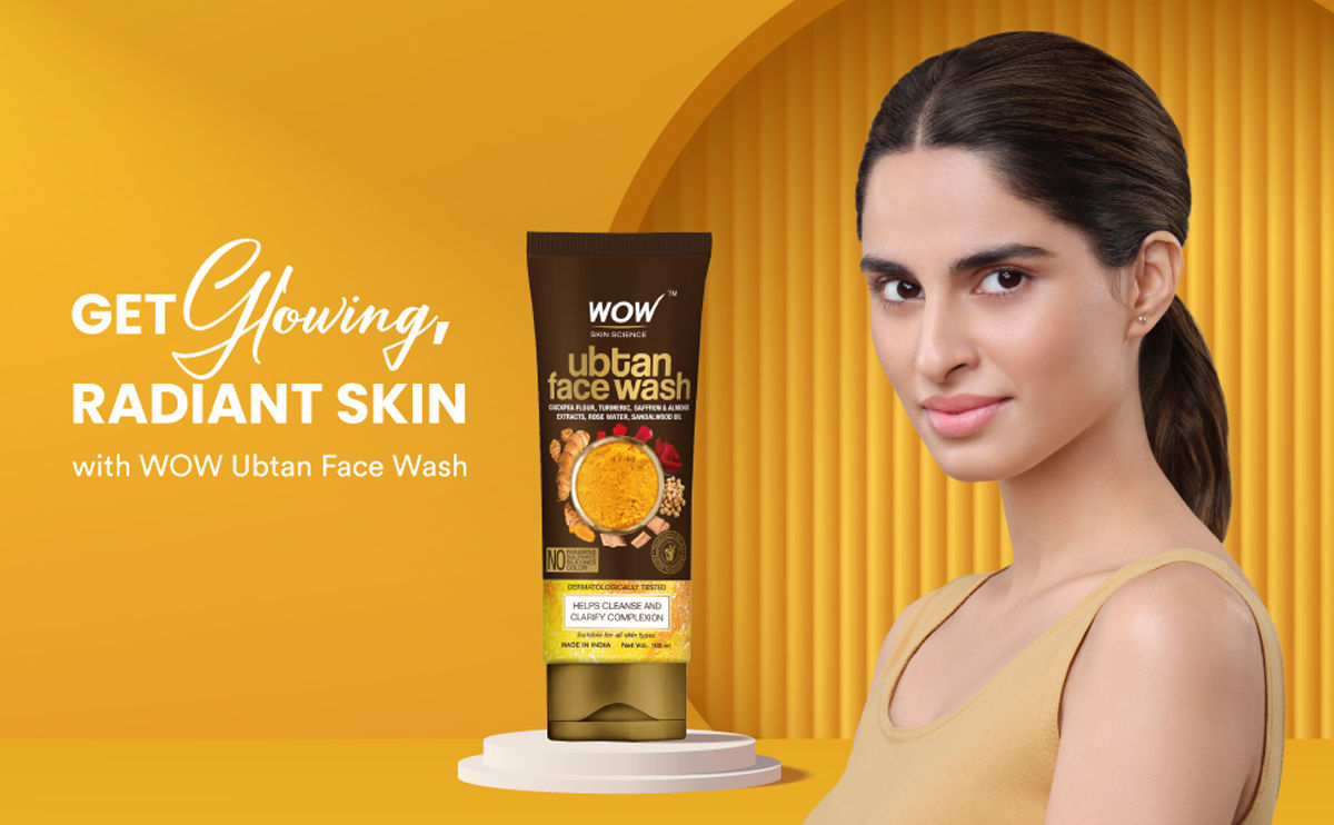 Wow Skin Science Ubtan Face Wash 50 ml | Chickpea Flour, Turmeric ...