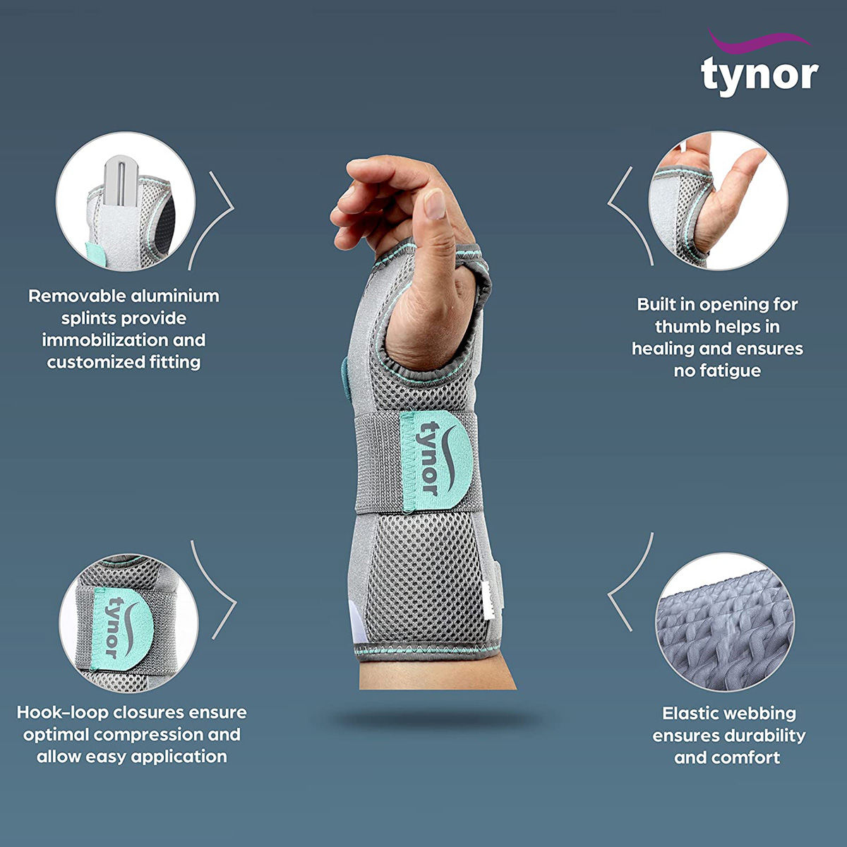 Tynor Wrist Forearm Splint Right Medium, 1 Count Price, Uses, Side ...