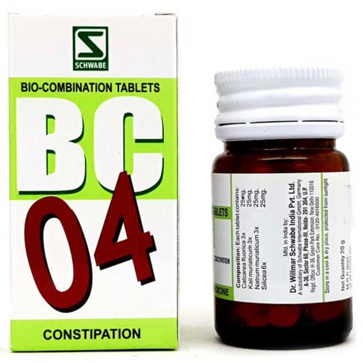 Buy Dr.Willmar Schwabe Bio-Combination 04 (BC) Tablets, 20 gm | 19 ...