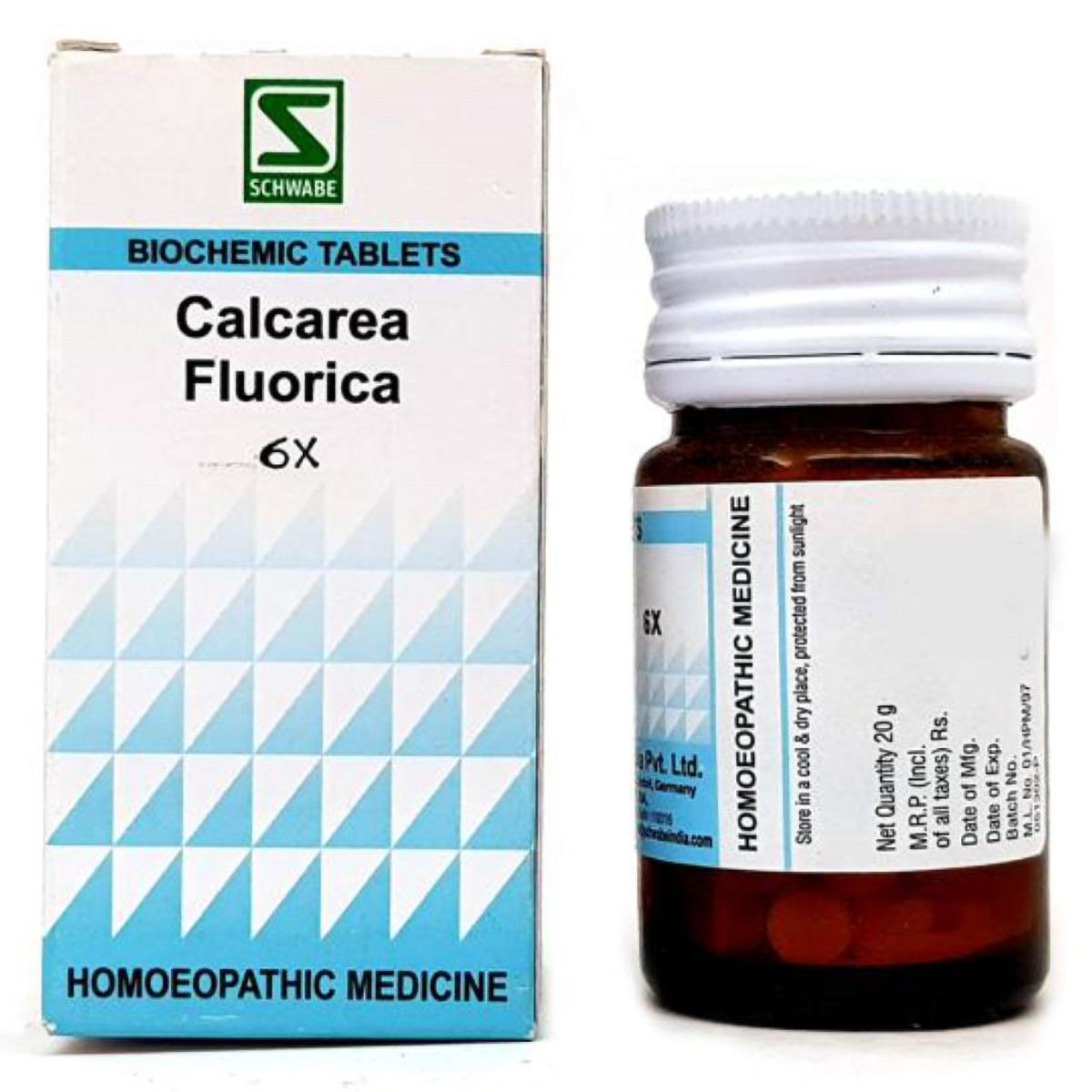 Buy Dr.Willmar Schwabe Calcarea Fluorica Biochemic 6X Tablets, 20 gm ...
