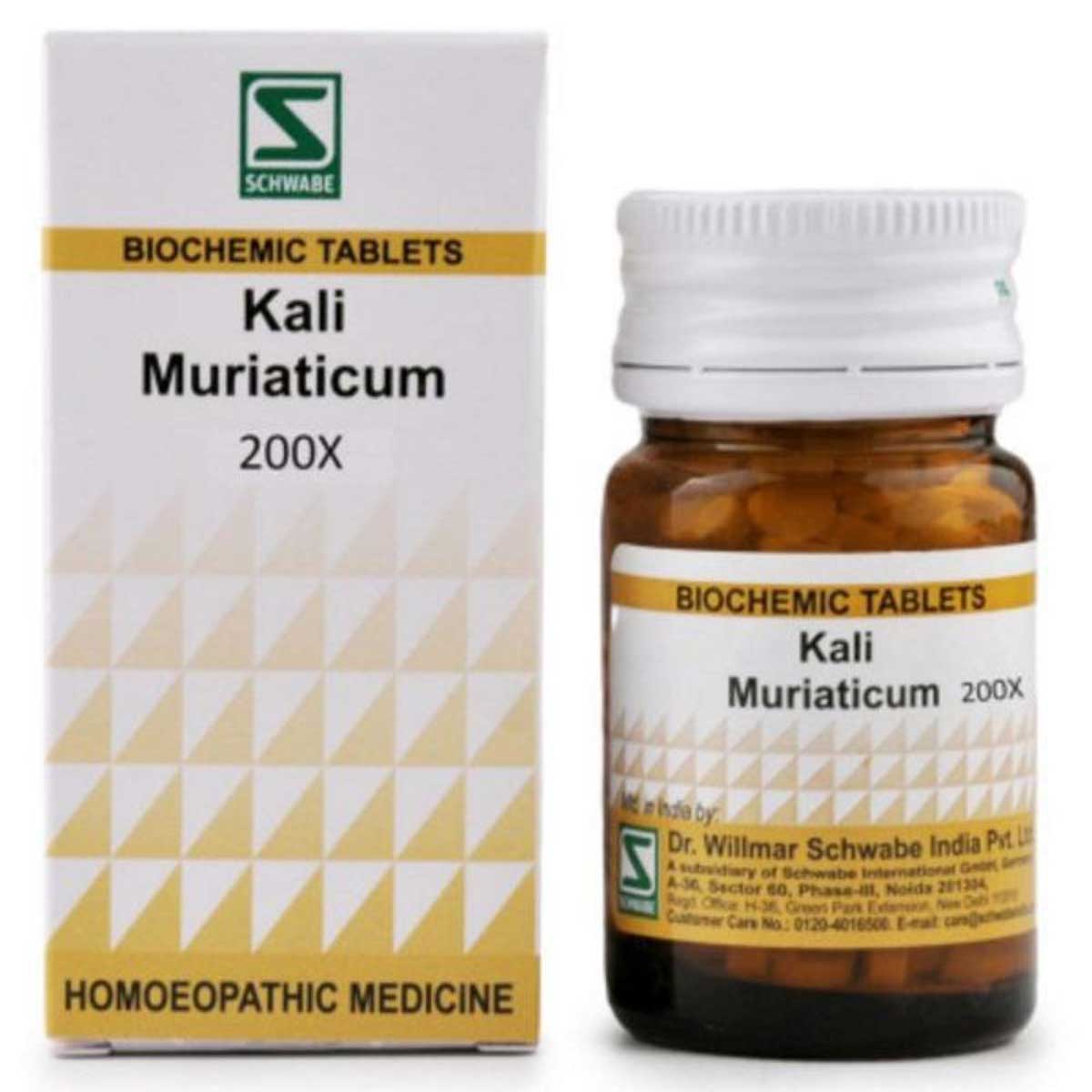 Buy Dr.Willmar Schwabe Kali Muriaticum Biochemic 200X Tablets, 20 gm ...