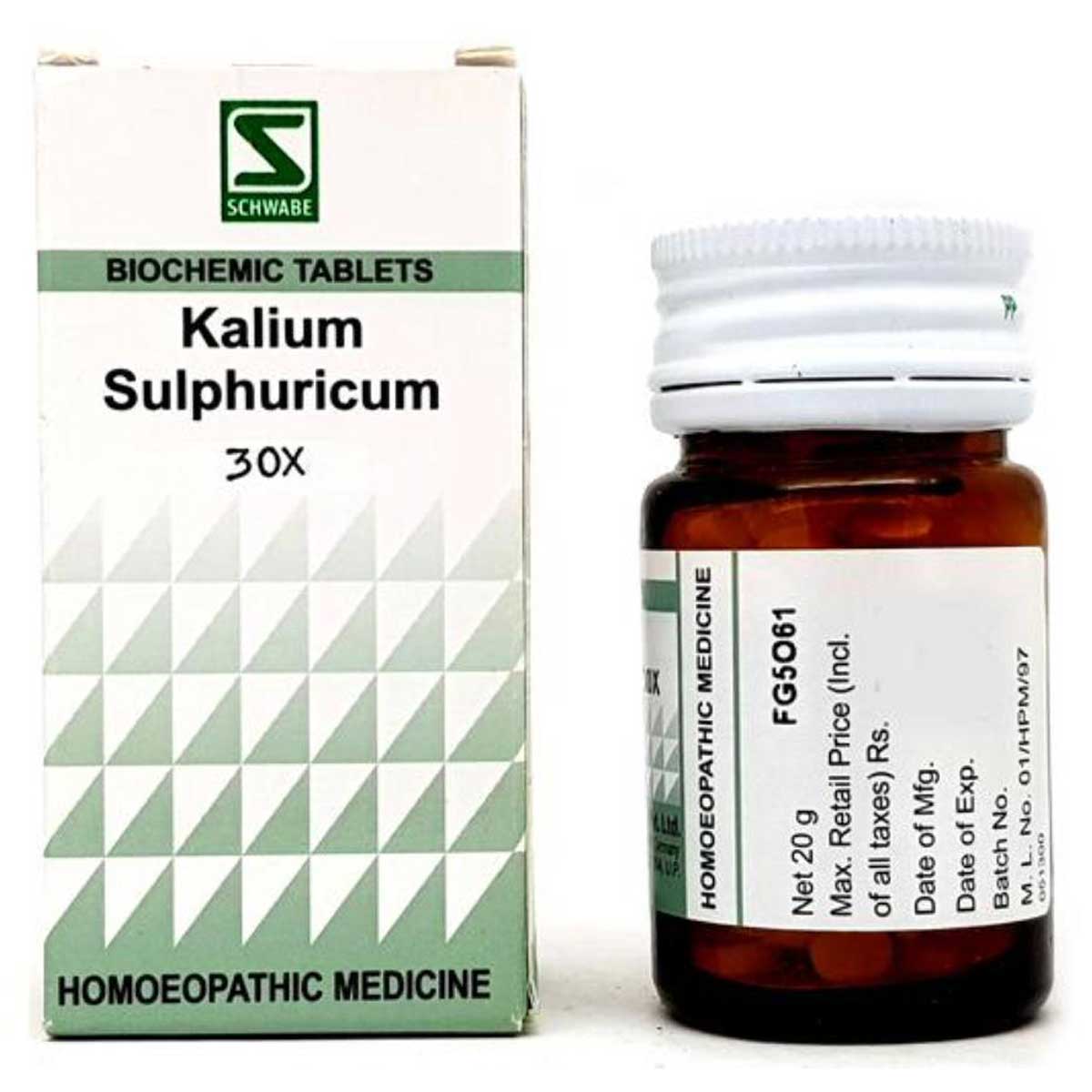 Buy Dr.Willmar Schwabe Kali Sulphuricum Biochemic 30X Tablets, 20 gm ...