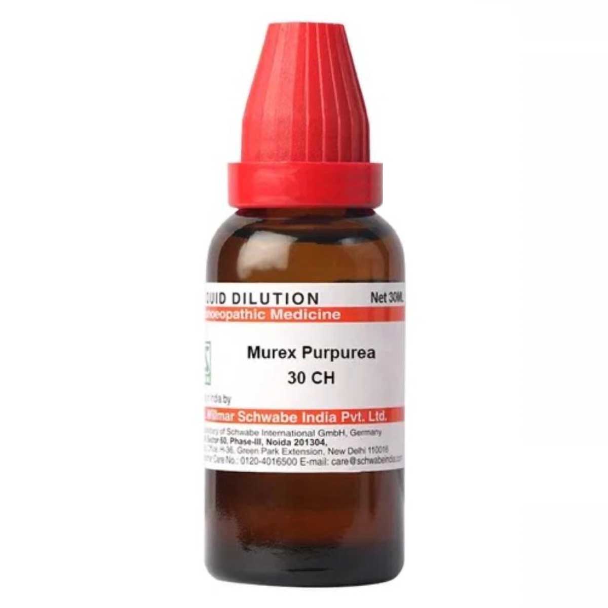 Buy Dr.Willmar Schwabe Murex Purpurea 30 CH Dilution, 30 ml | 19 ...