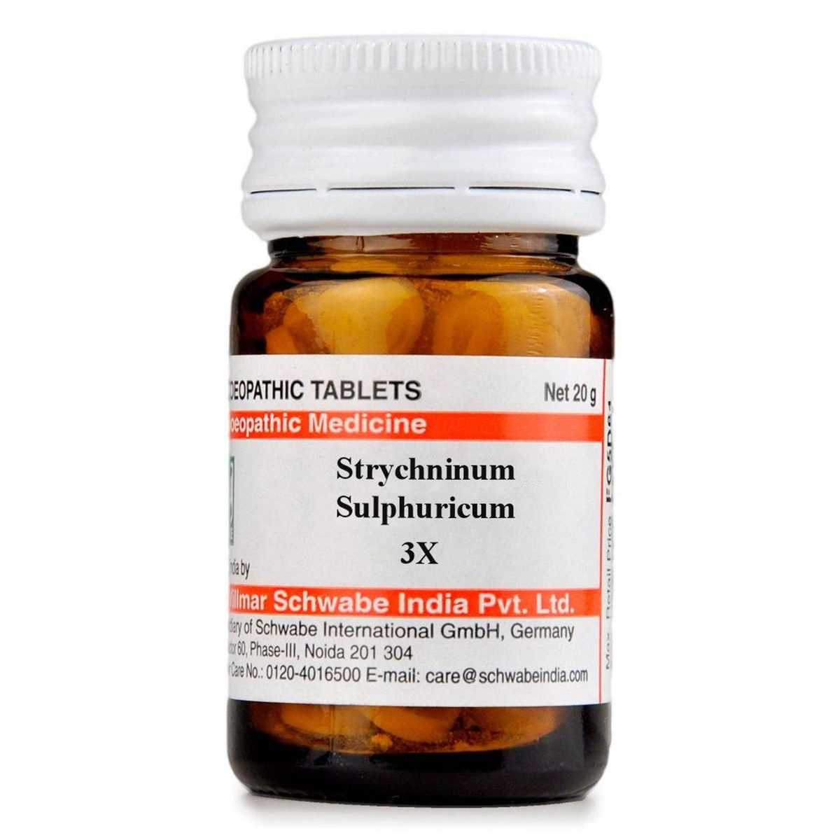 Buy Dr.Willmar Schwabe Strychninum Sulphuricum 3X Tablets, 20 gm | 19 ...