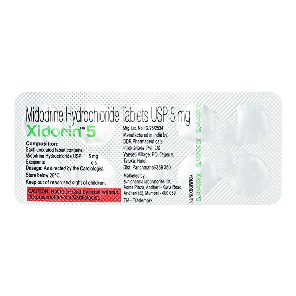 Xidorin 5Mg Tab | Uses, Side Effects, Price | Apollo Pharmacy