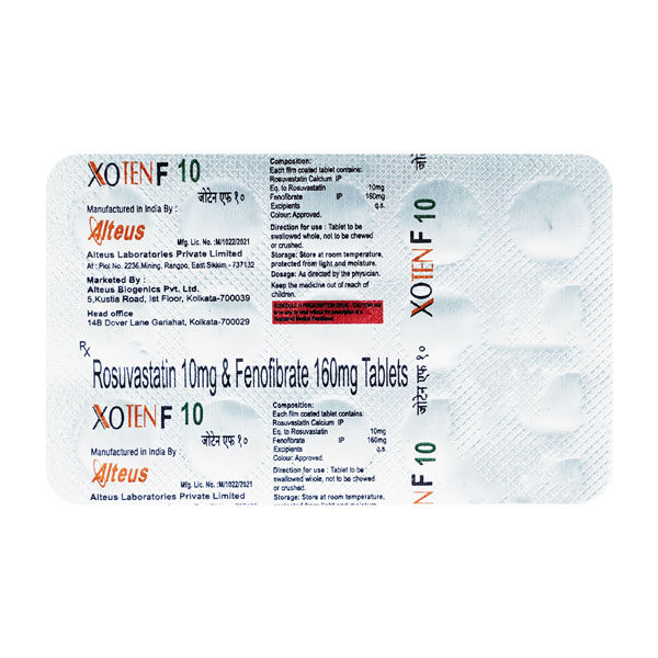 Xoten F 10/160mg Tablet | Uses, Side Effects, Price | Apollo Pharmacy