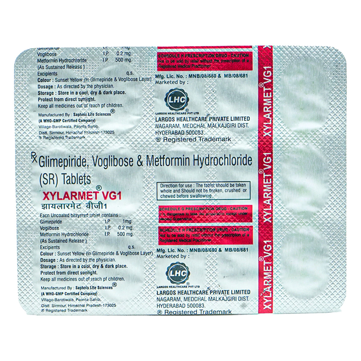 Xylarmet VG1 Tablet 15's Price, Uses, Side Effects, Composition ...