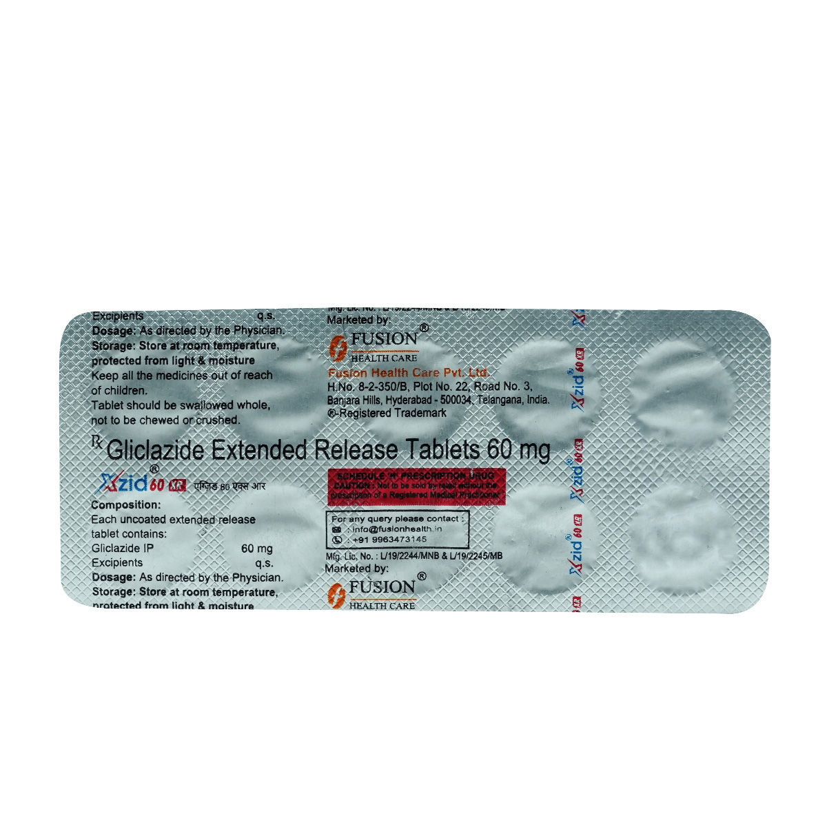 Xzid 60mg XR Tablet | Uses, Side Effects, Price | Apollo Pharmacy