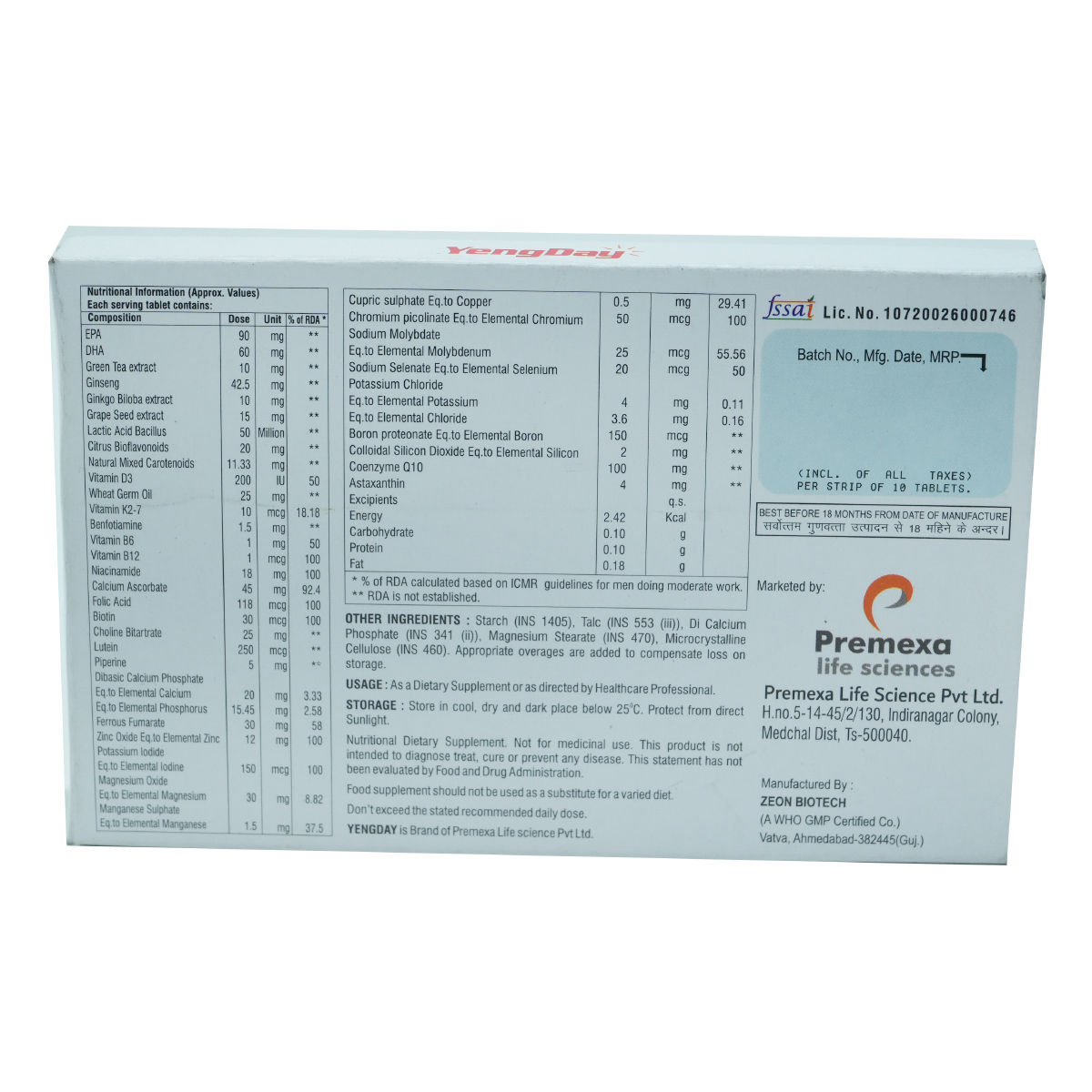 Yengday Tablet 10's Price, Uses, Side Effects, Composition - Apollo ...