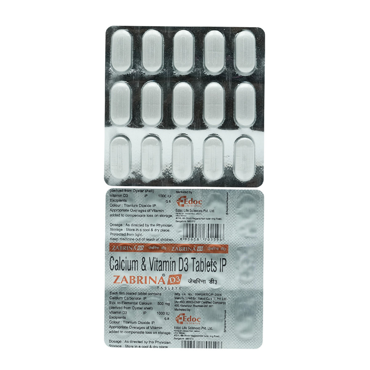 Zabrina D3 Tablet 15's Price, Uses, Side Effects, Composition - Apollo ...