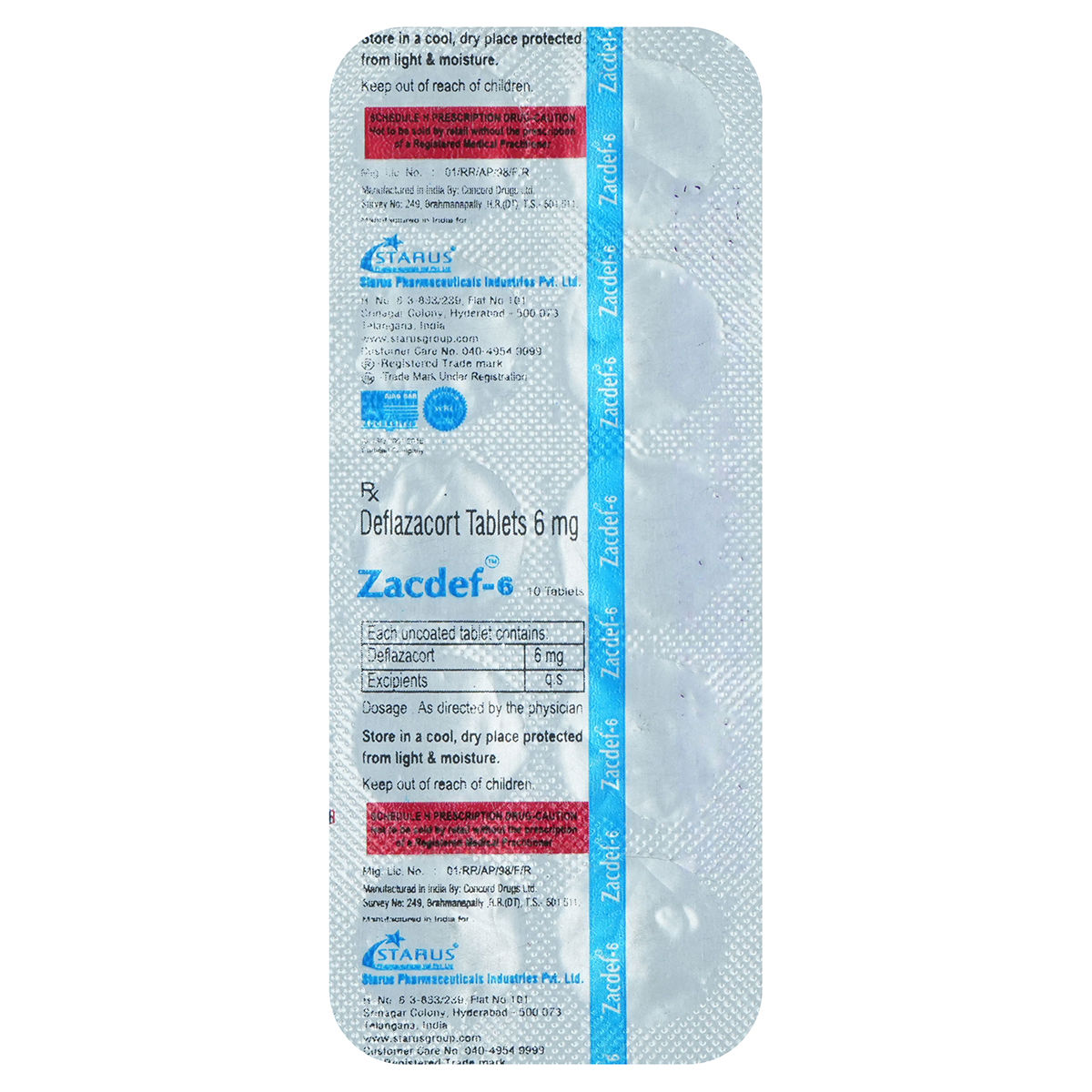 Zacdef-6mg Tablet | Uses, Side Effects, Price | Apollo Pharmacy