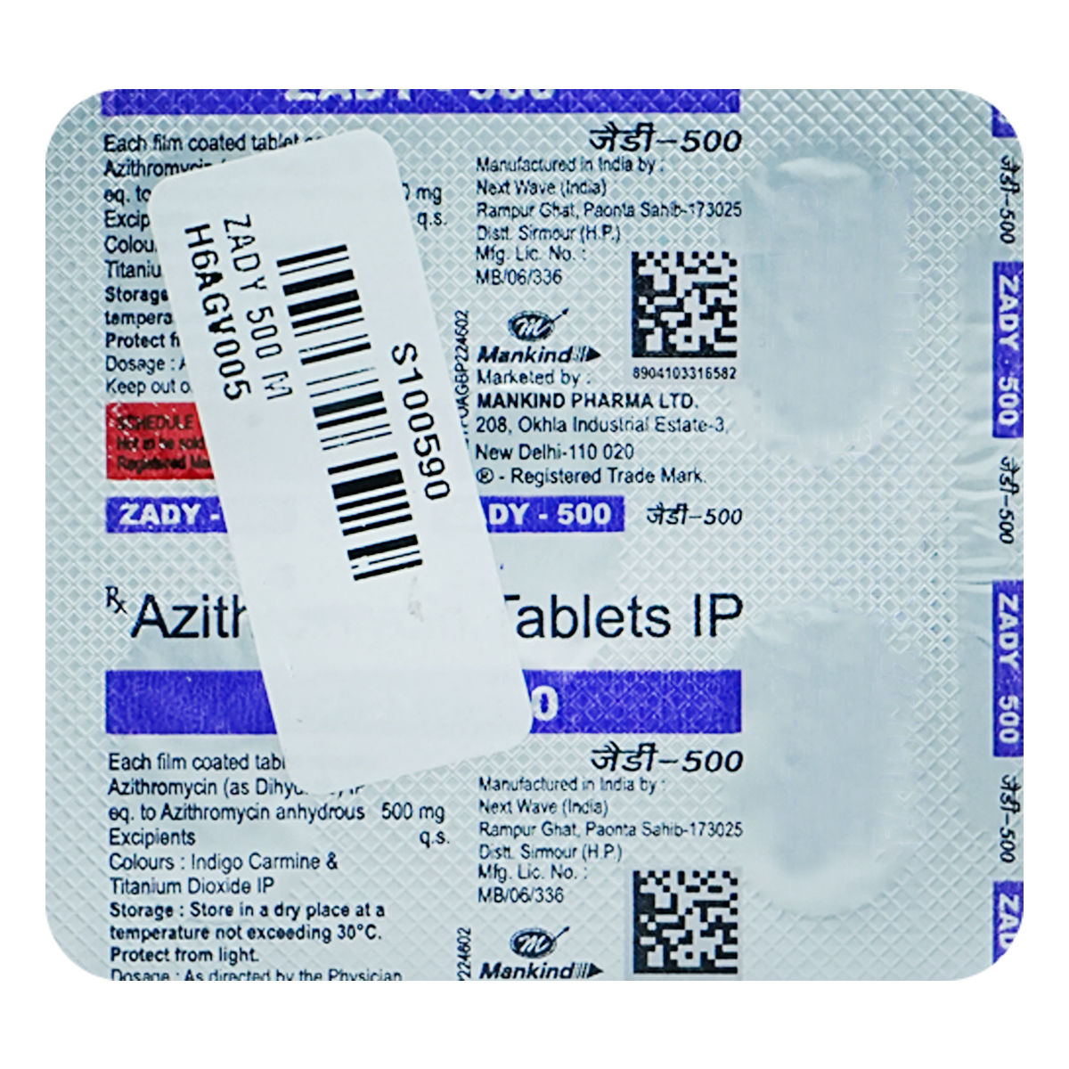 Zady-500 Tablet 5's Price, Uses, Side Effects, Composition - Apollo Pharmacy