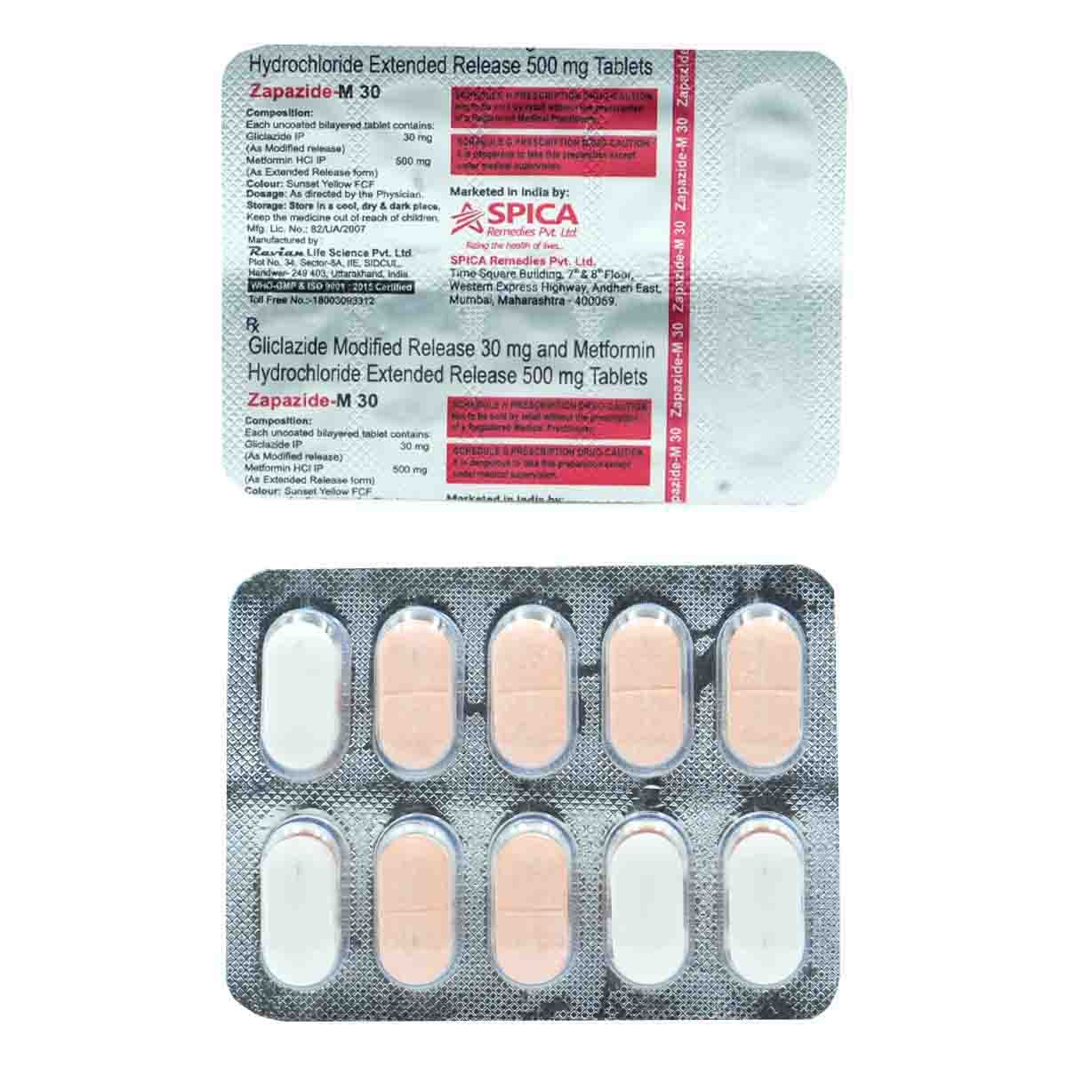 Zapazide-M 30 Tablet | Uses, Side Effects, Price | Apollo Pharmacy