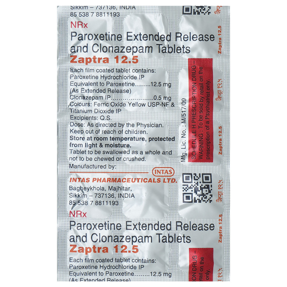 Zaptra 12.5 Tablet 15's | Uses, Side Effects, Price | Apollo Pharmacy