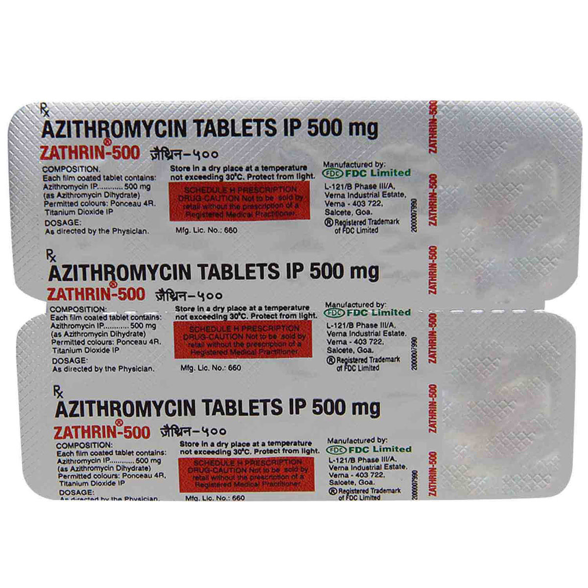 Zathrin-500 Tablet 5's Price, Uses, Side Effects, Composition - Apollo ...