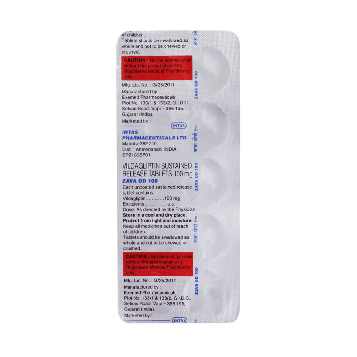 ZAVA OD 100 TABLETS 10'S Price, Uses, Side Effects, Composition ...