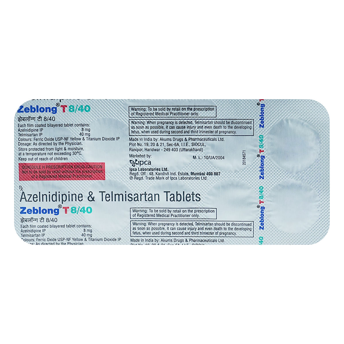 Zeblong T 8/40 Tablet | Uses, Side Effects, Price | Apollo Pharmacy